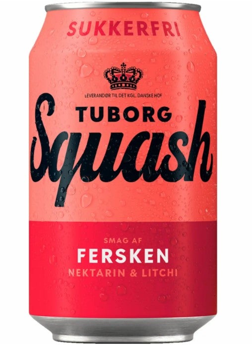 Tuborg Squash Fersken Sugar-Free | 24x0,33 l | Dryckeslaget
